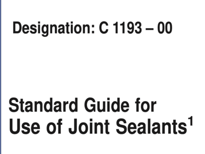 ASTM C1193 Joint Sealants Use Guide - Elite Safety Glass